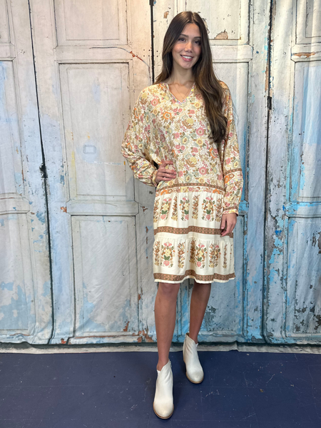 Amara Border Print Short Dress – Grace & Joy Clothing Co.